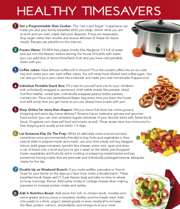 Healthy Timesavers Handout - Well Resourced Dietitian