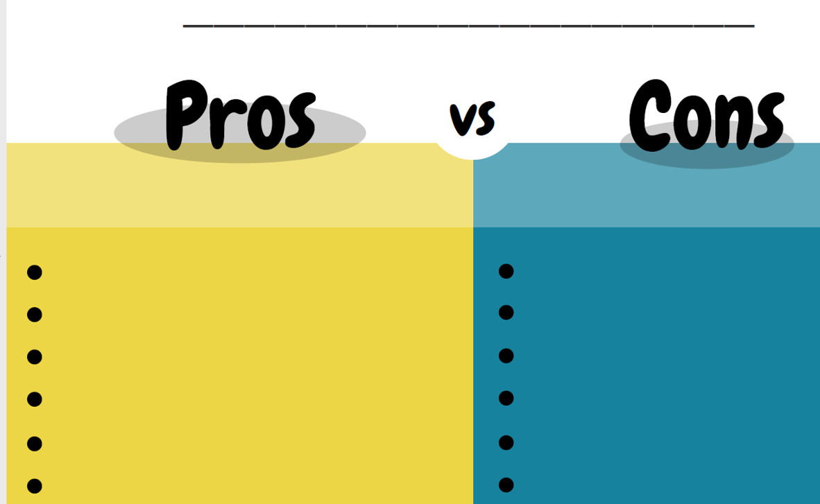 Pros Cons List - Client Worksheet - Well Resourced Dietitian