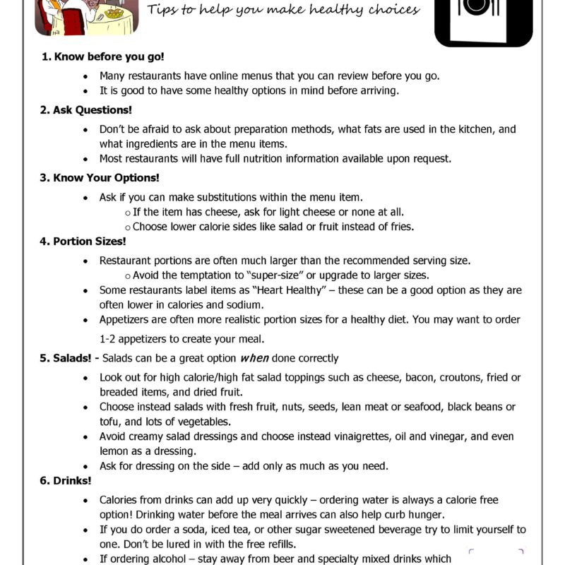 Weight Loss and Dining Out - Well Resourced Dietitian