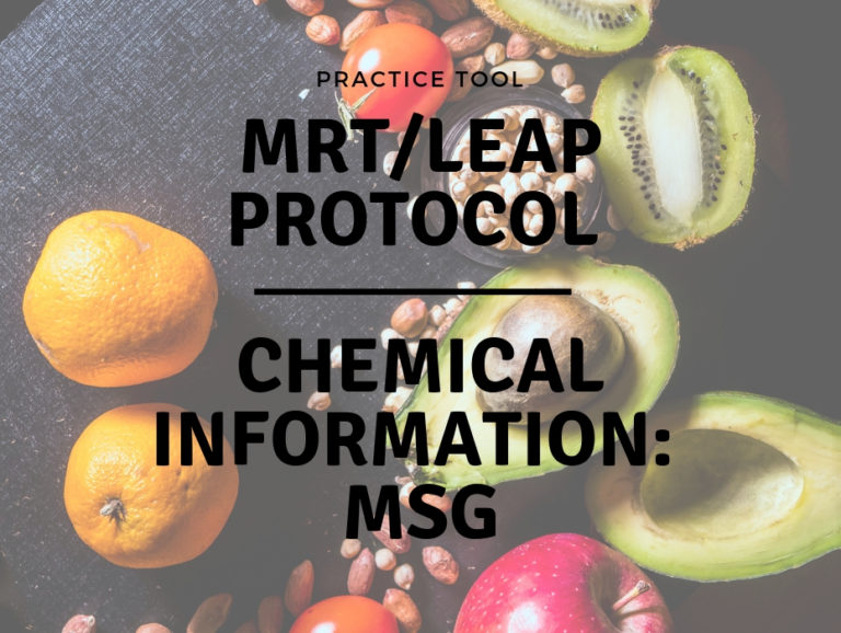 MRT/LEAP Protocol- Chemical Information Monosodium Glutamate (MSG ...