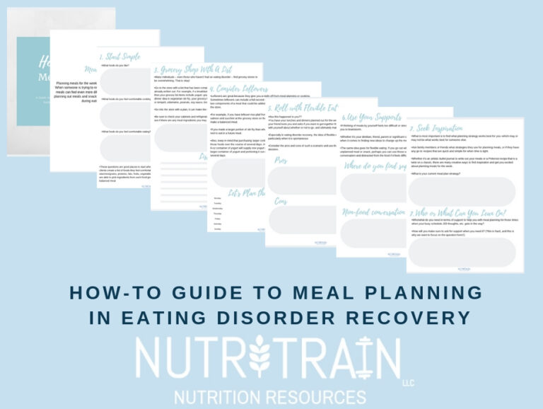 How-To Guide & Education, Meal Planning for Eating Disorder Recovery ...