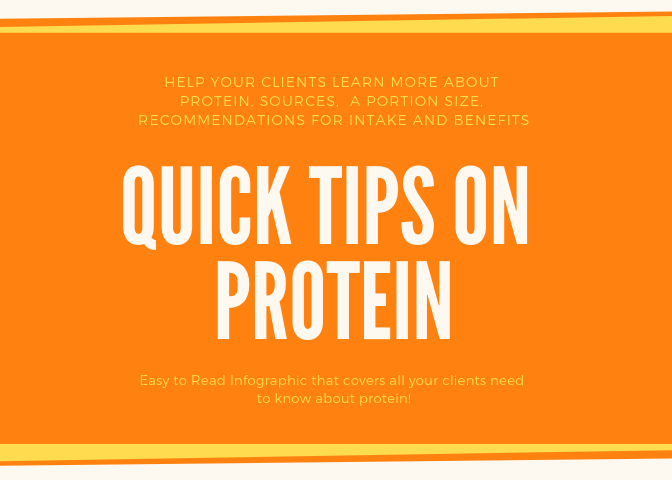 Quick Tips on Protein Infographic | Well Resourced Dietitian