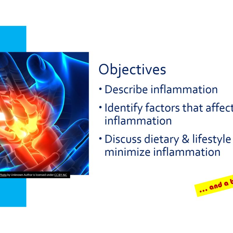 Inflammation quick presentation - Well Resourced Dietitian