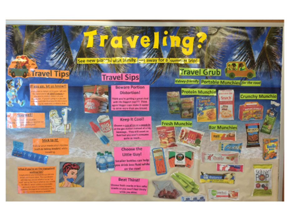Travel Bulletin Board for Dialysis Unit - Well Resourced Dietitian