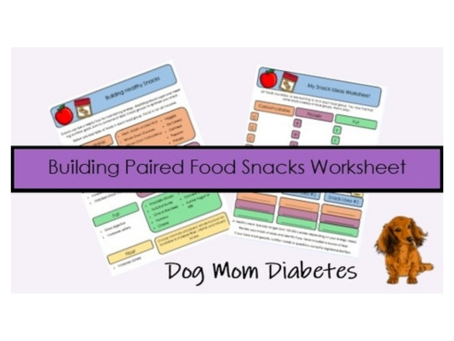 Snacks for Diabetes: Paired Food Snack Worksheet - Well Resourced Dietitian