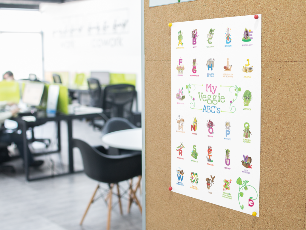 Vegetable ABCs Poster, Vegetable Poster, Alphabet Poster, Alphabet ...