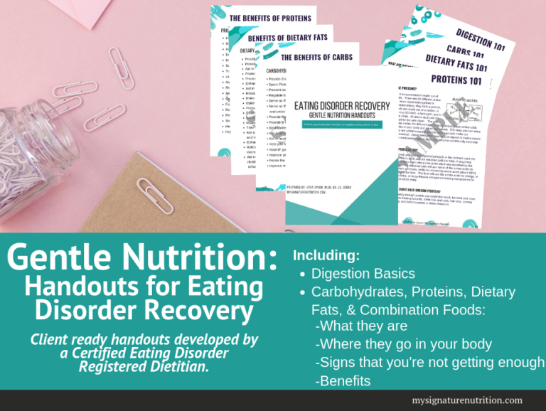Gentle Nutrition: Handouts For Eating Disorder Recovery - Well ...