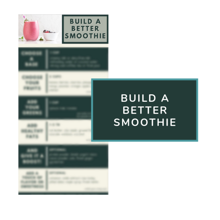 Build A Better Smoothie - Well Resourced Dietitian