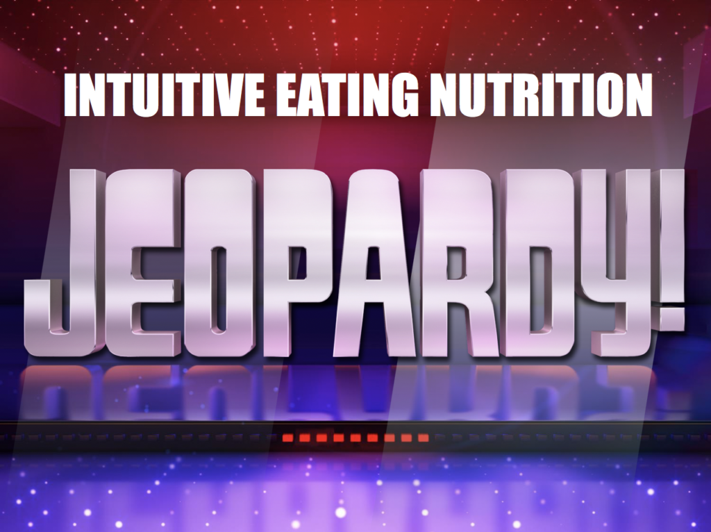 Intuitive Eating Nutrition Jeopardy - Well Resourced Dietitian