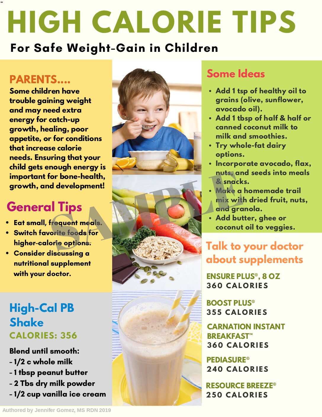 High Calorie Tips for Safe Weight-Gain in Children | Well Resourced ...