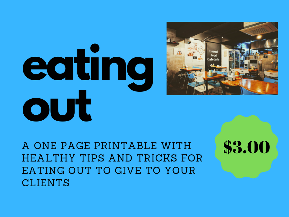 Eating Out Printable Guide - Well Resourced Dietitian