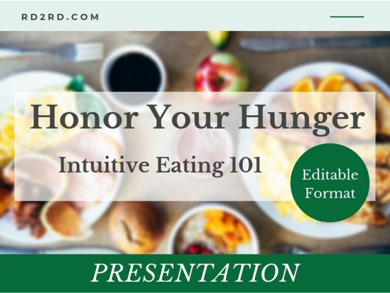 Intuitive Eating: Learning to Honor Your Hunger Presentation - Well ...