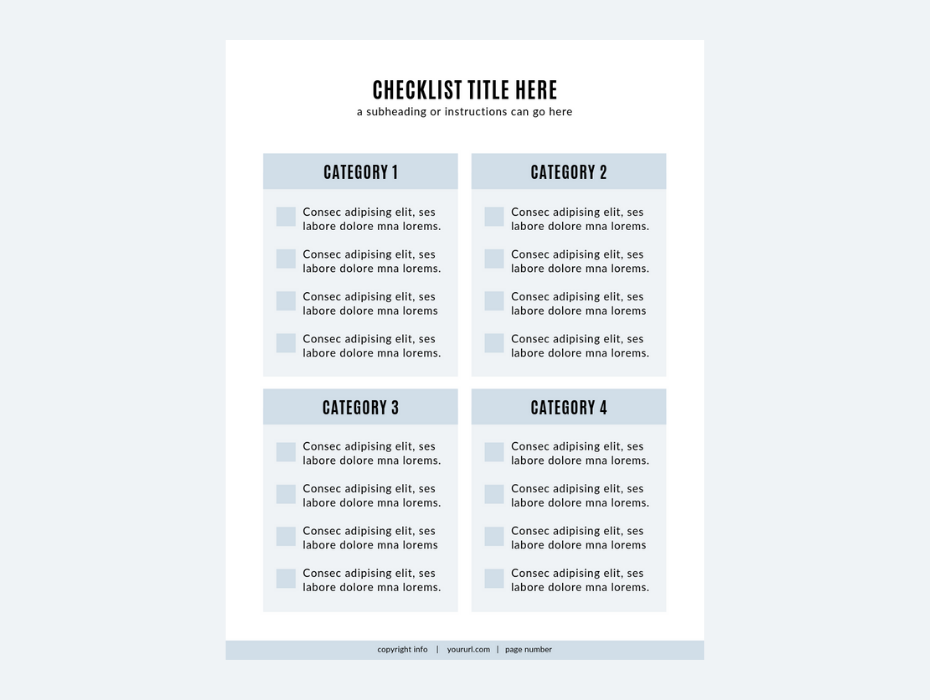 Worksheet and Guide: Checklist - Well Resourced Dietitian