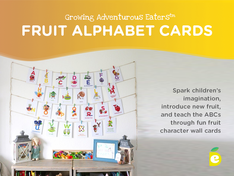 Fruit Alphabet Card Set, Nursery Decor, ABC Letters, ABC Flashcards ...