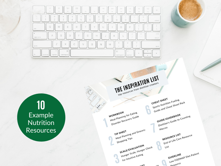 Definitive Guide to Types of Nutrition Resources Dietitians Can Create ...