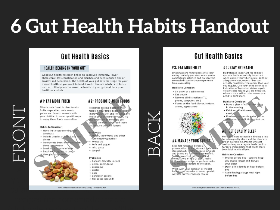 Post Purchase Gut Health 101 - Well Resourced Dietitian