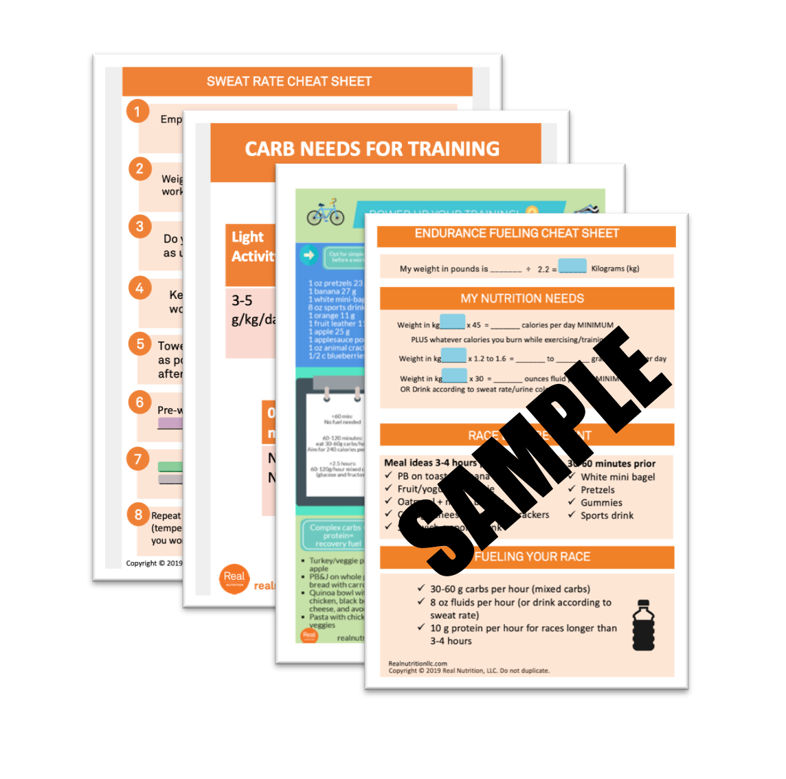 Sports Nutrition Cheat Sheet Pack - Well Resourced Dietitian