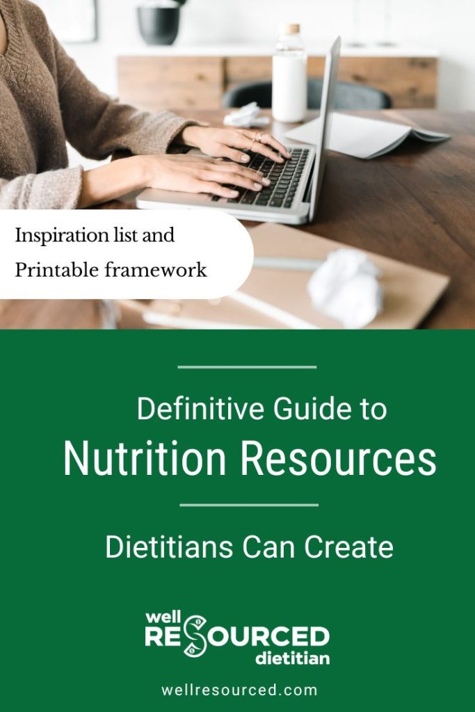 Definitive Guide to Types of Nutrition Resources Dietitians Can Create ...