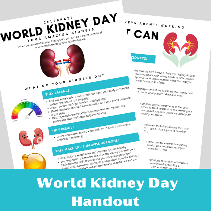 World Kidney Day Handout - Well Resourced Dietitian