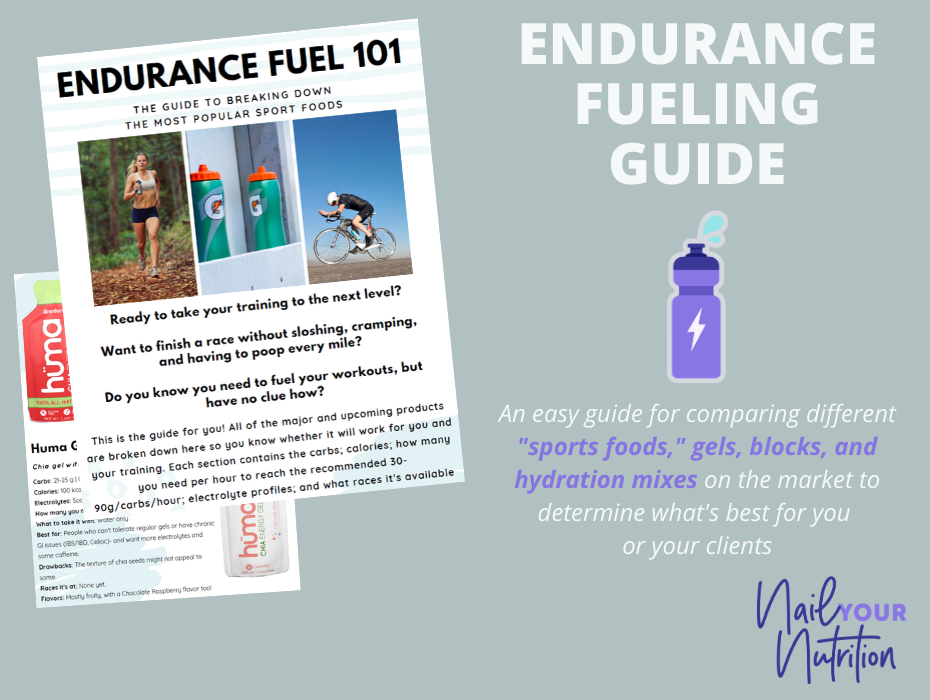 Endurance Fuel Options 101 - Well Resourced Dietitian