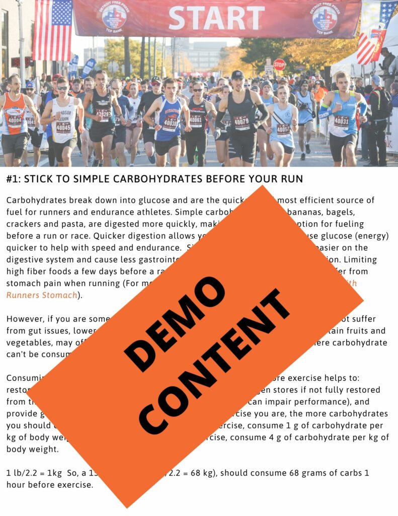 Marathon Nutrition Tips for Raceday - Well Resourced Dietitian