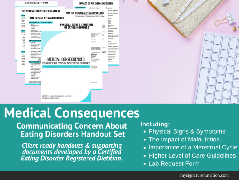Medical Consequences of Eating Disorders - Well Resourced Dietitian