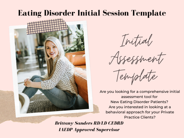 Initial Assessment Template for use in Private Practice- Eating ...
