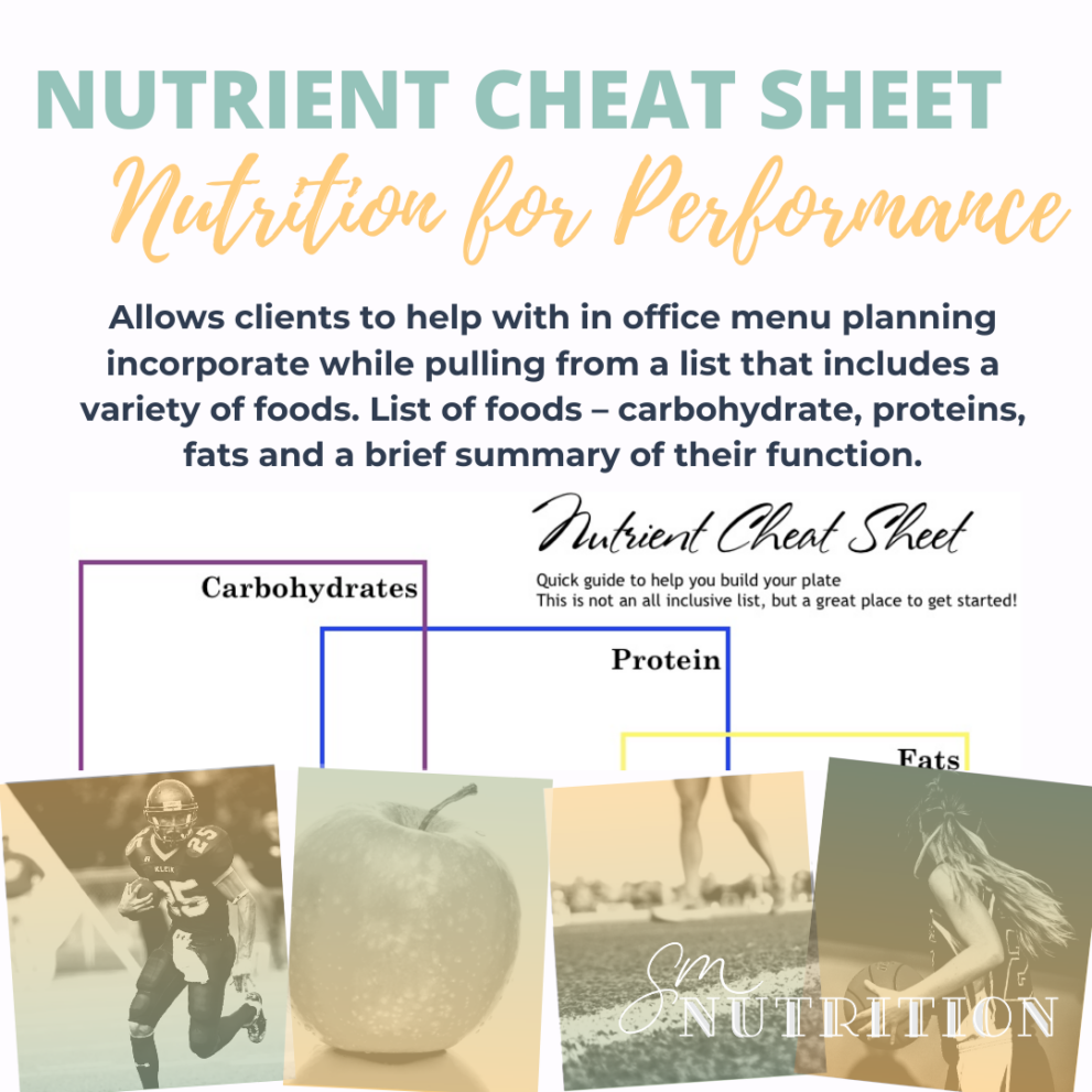 Nutrient Cheat Sheet - Well Resourced Dietitian