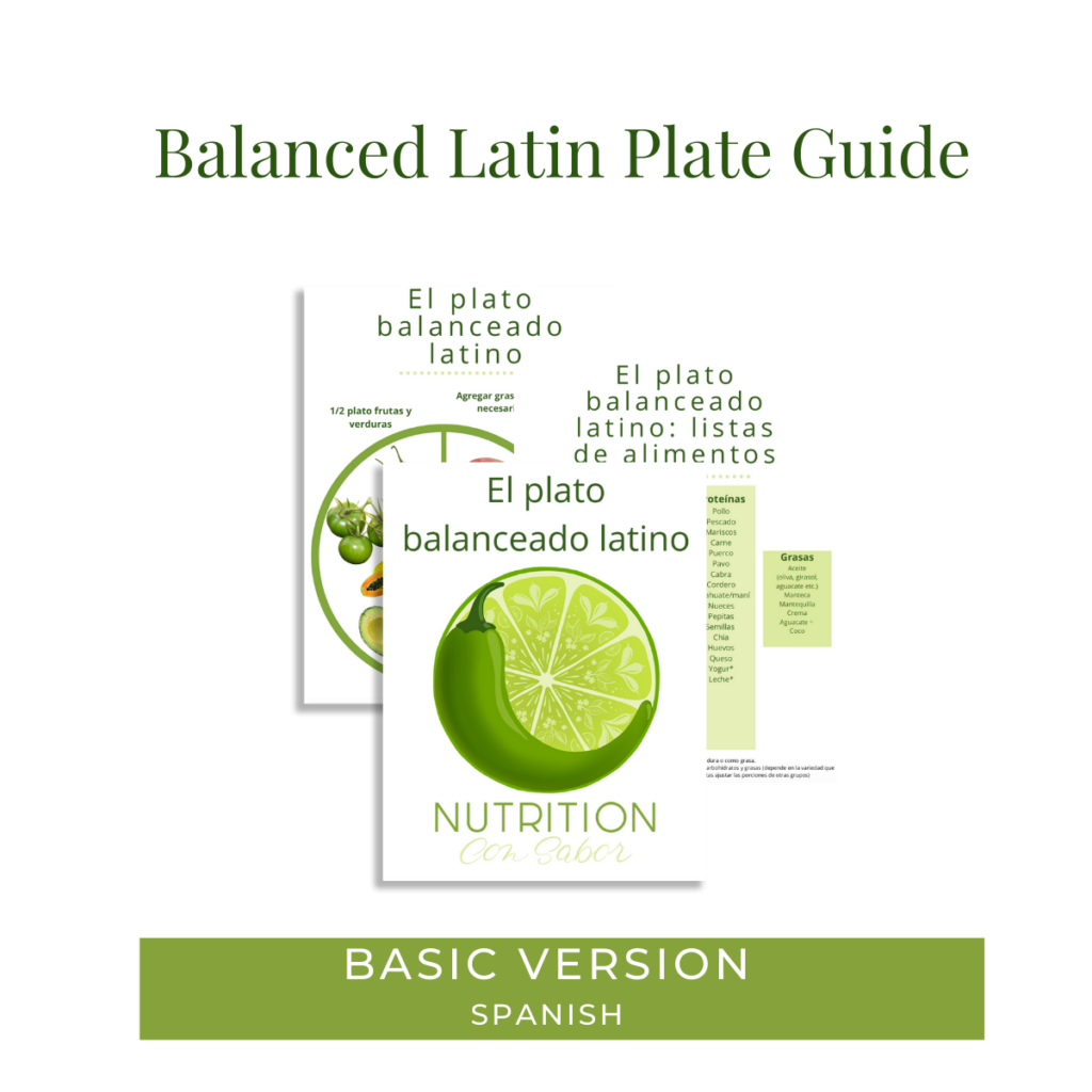 Balanced Latin Plate Guide - Spanish Version (guía al plato balanceado ...