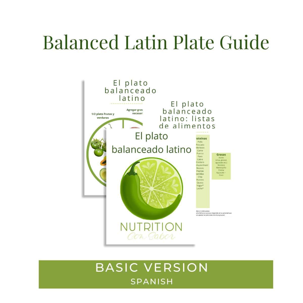 Balanced Latin Plate Guide - Spanish Version (guía al plato balanceado ...