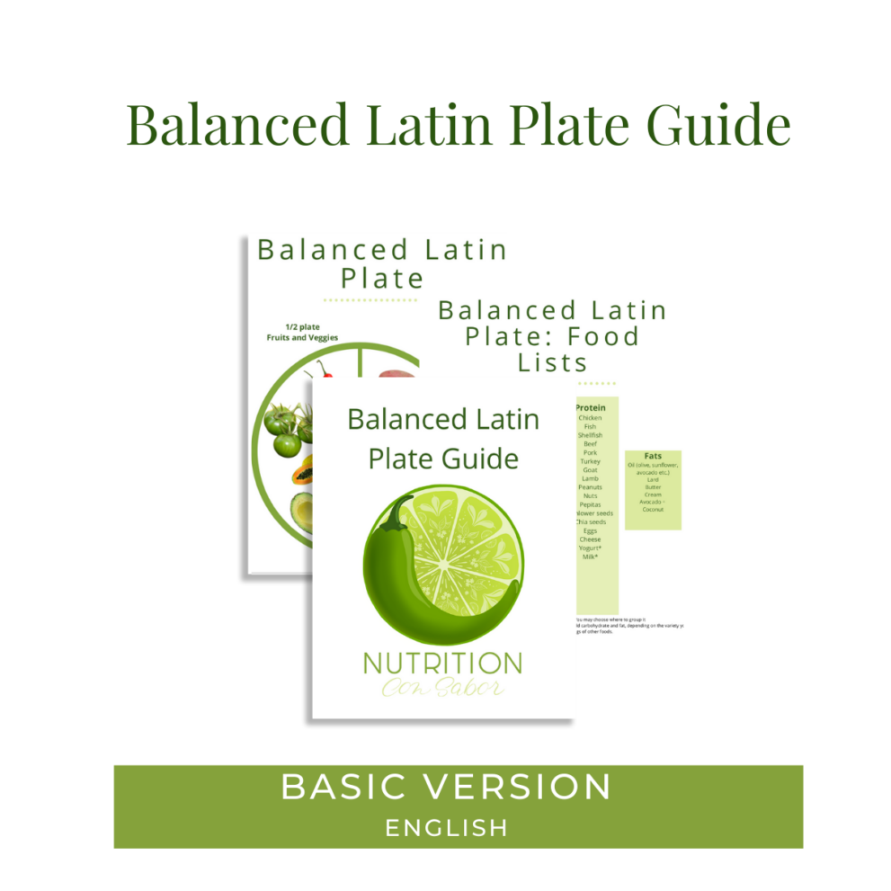 Balanced Latin Plate Guide - Basic Version - Well Resourced Dietitian