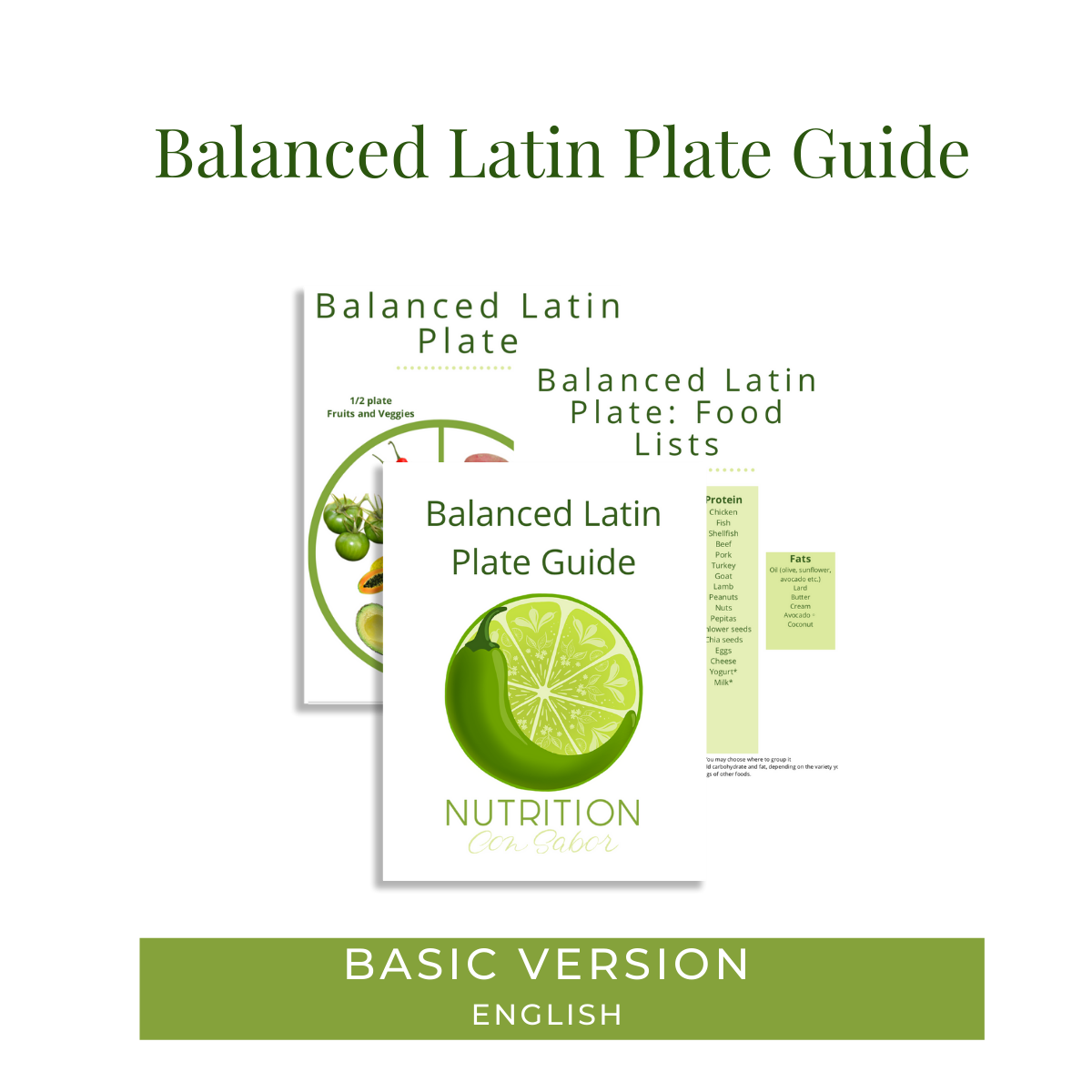 Balanced Latin Plate Guide - Basic Version - Well Resourced Dietitian