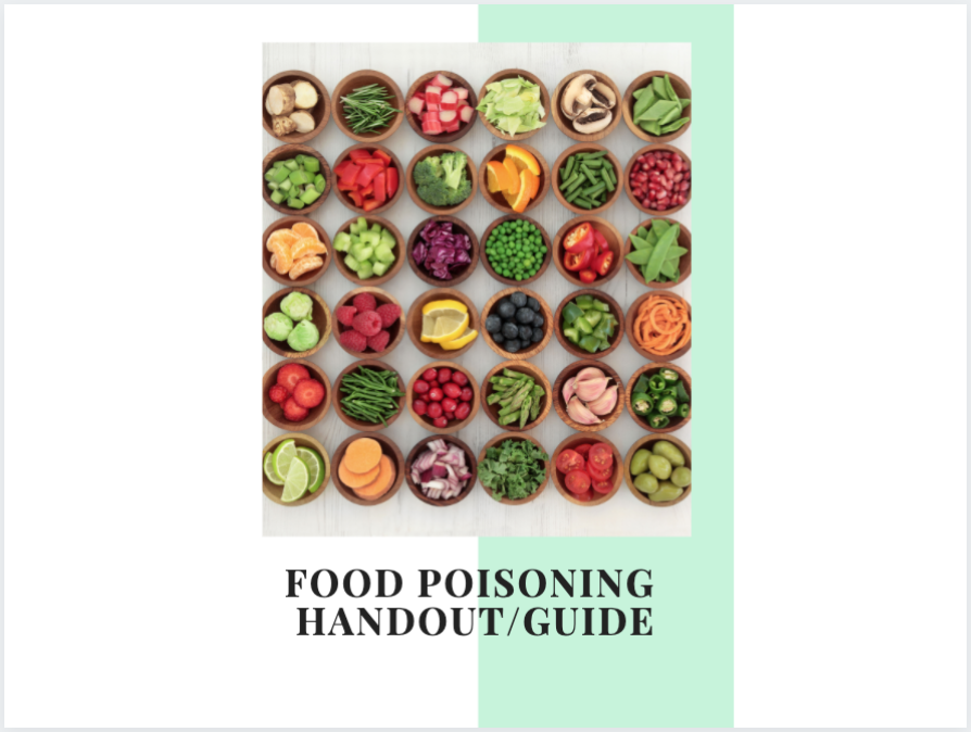 Food Poisoning/Food Infection/Food Intoxication Guide/Handout for Food ...
