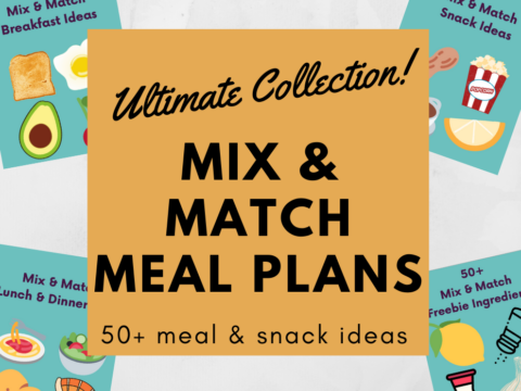 Set of 50+ Mix & Match Meal + Snack Ideas for Meal Planning & Meal Plan ...