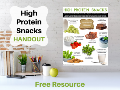 High Protein Snacks HANDOUT - Well Resourced Dietitian