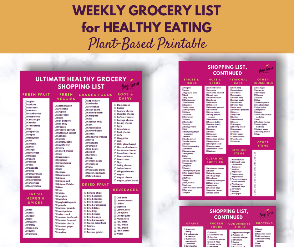 Healthy Plant-Based Grocery List for Flexitarian Eaters | Nutritious ...