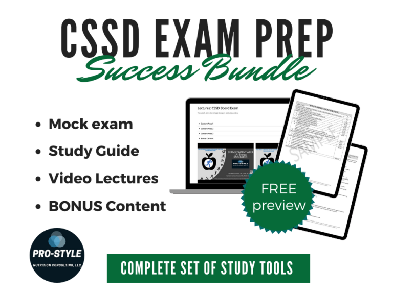 CSSD Exam Prep Success Bundle, sports nutrition, sports dietetics ...