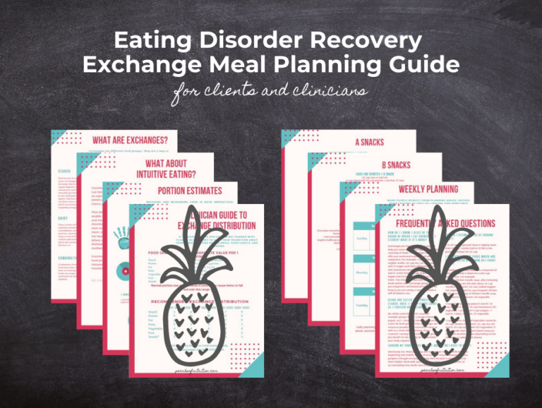 Eating Disorder Recovery Exchange Meal Planning Guide - Well Resourced ...