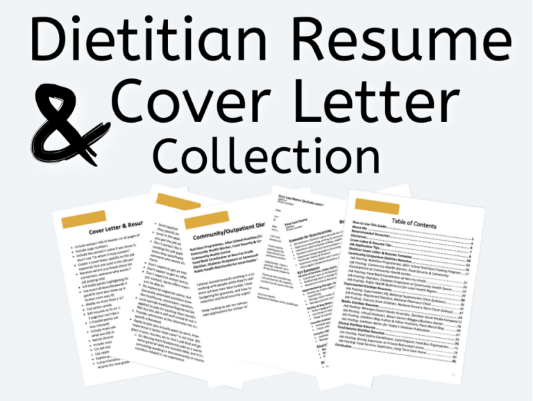Create a Standout Dietitian Resume (with Examples!) - Well Resourced ...