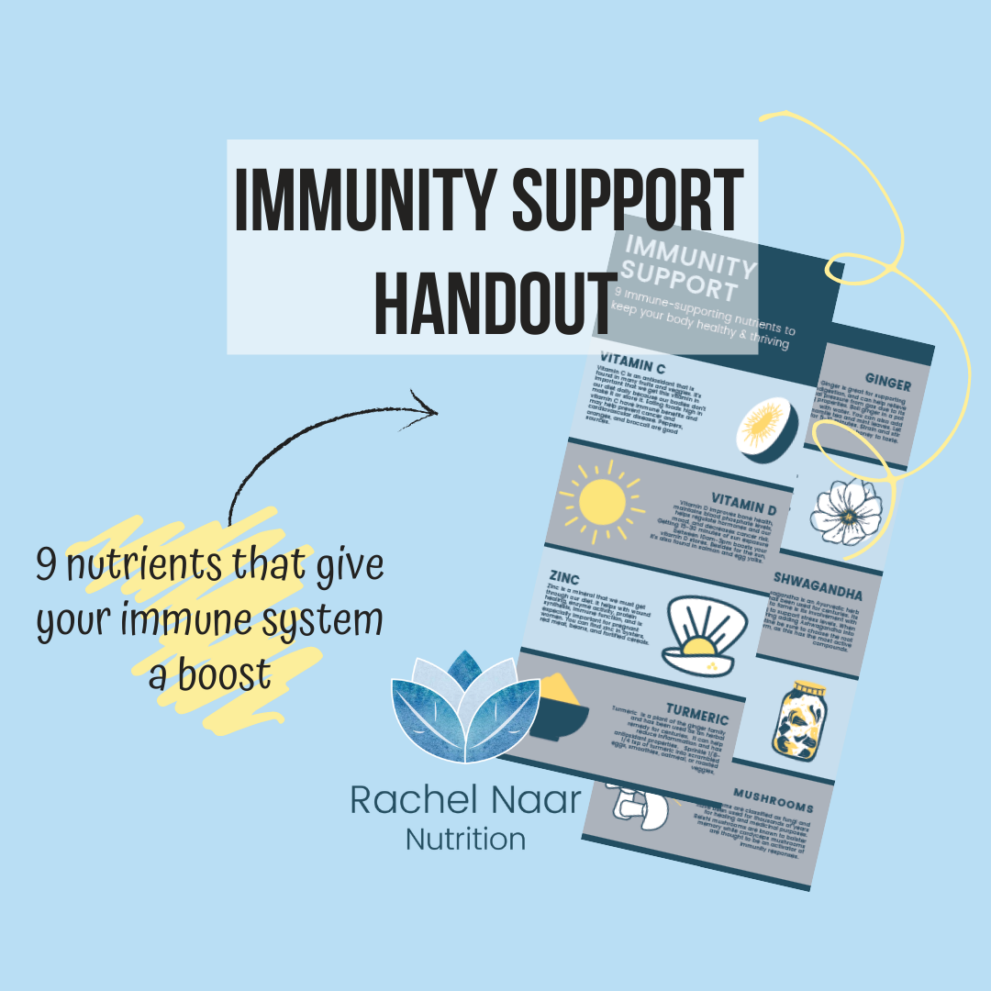 Immunity Support Handout - Well Resourced Dietitian