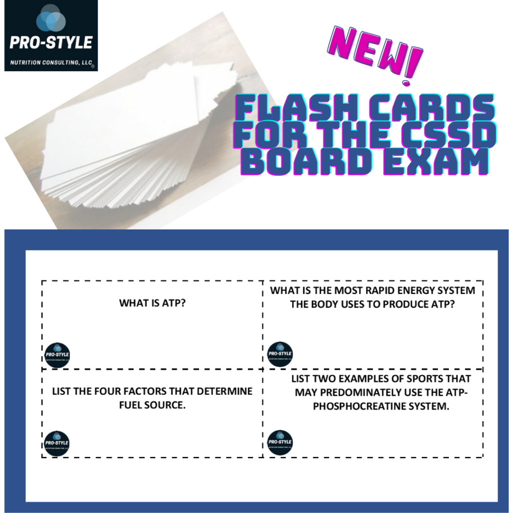 PRO-STYLE NUTRITION FLASH CARDS FOR THE CSSD BOARD EXAM - Well ...