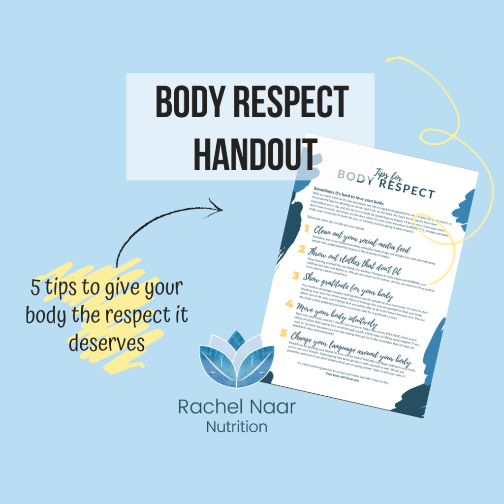 Body Respect Handout - Well Resourced Dietitian