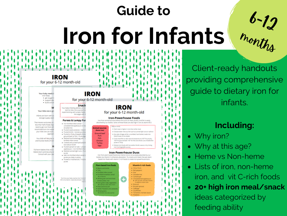 Guide to Dietary Iron for Infants 6-12 months - Well Resourced Dietitian