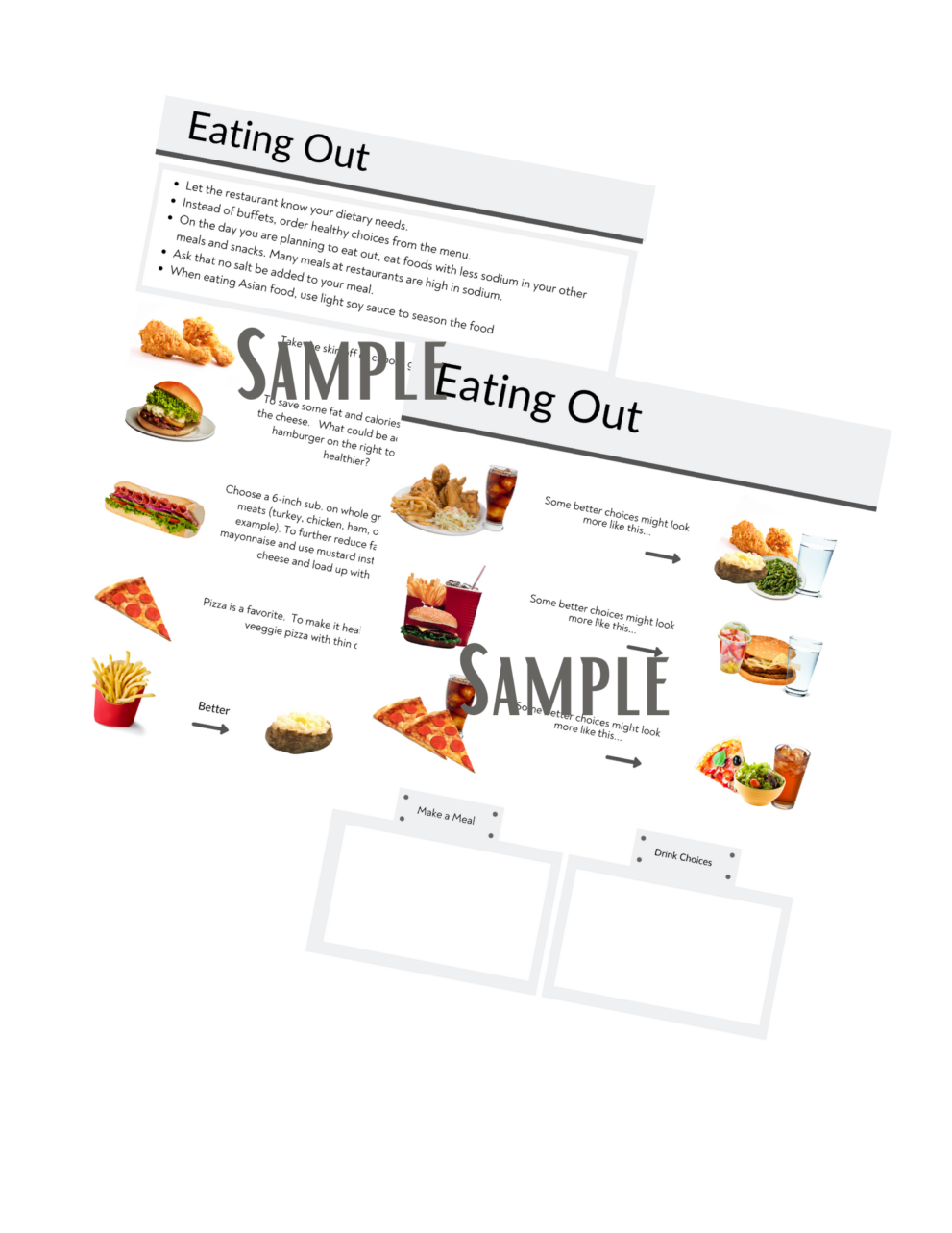 Fast Food Guide, Lower Literacy, Diabetes, Interactive Handout, lower ...