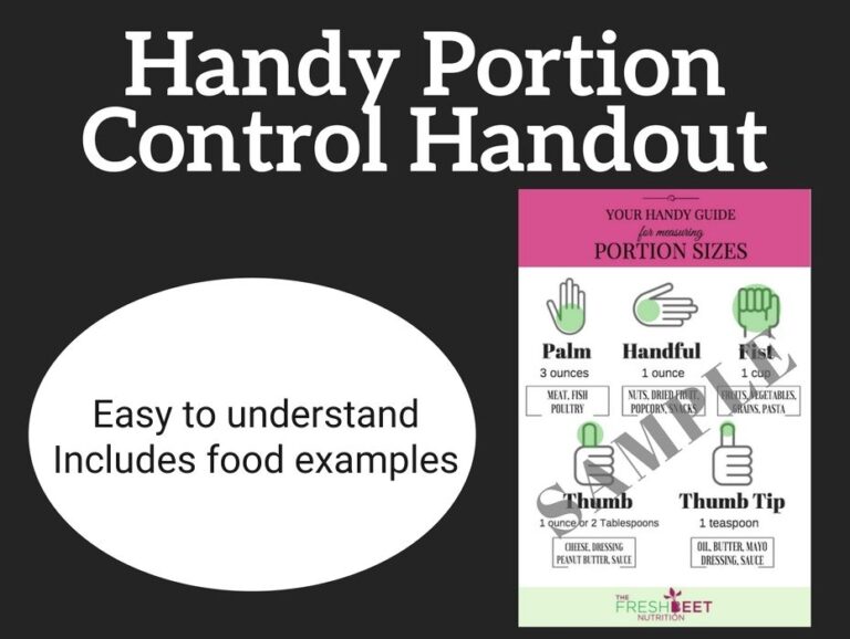 Visual Portion Control Guide - Well Resourced Dietitian