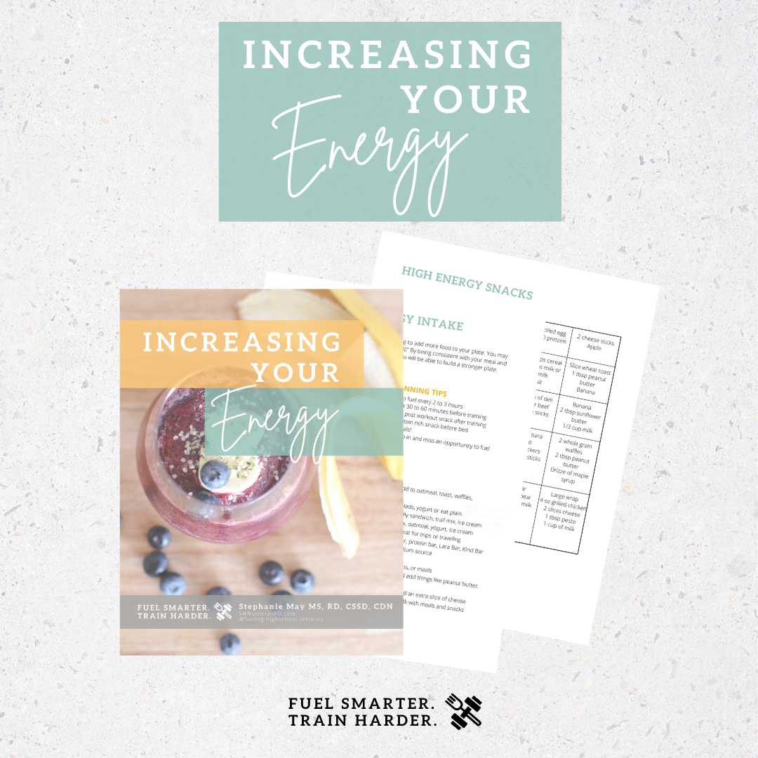 Fuel Performance - Increasing energy intake - Well Resourced Dietitian