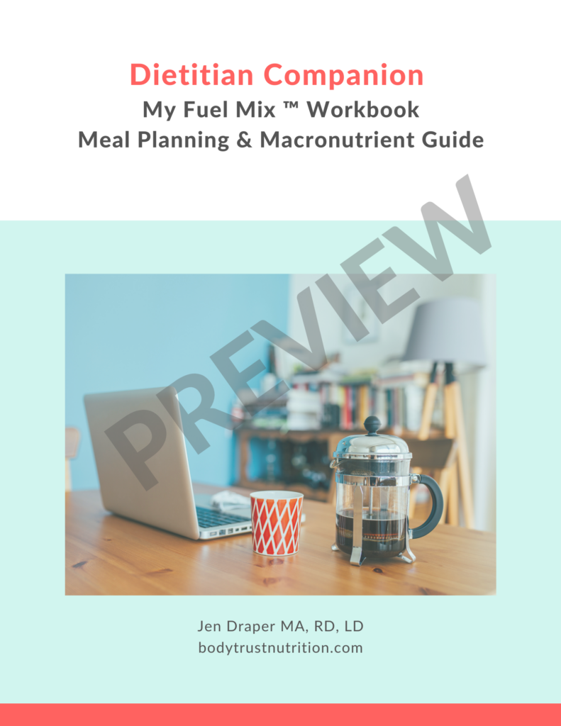 Intuitive Eating Workbook, Meal Planning, Macronutrient Guide and ...
