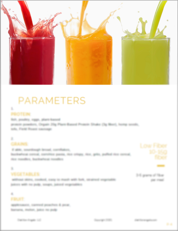 Low Fiber Diet with Gluten & Dairy Free Meal Ideas - Well Resourced ...