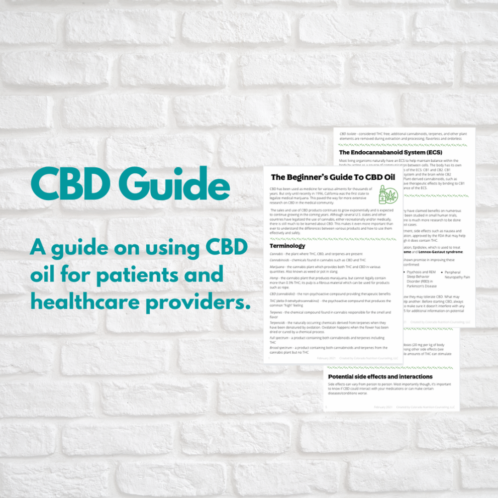 CBD Guide - Well Resourced Dietitian