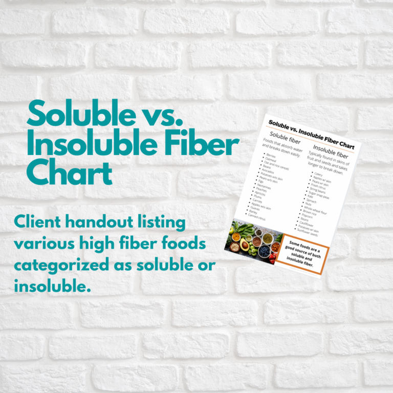 Soluble vs. Insoluble Fiber Chart - Well Resourced Dietitian